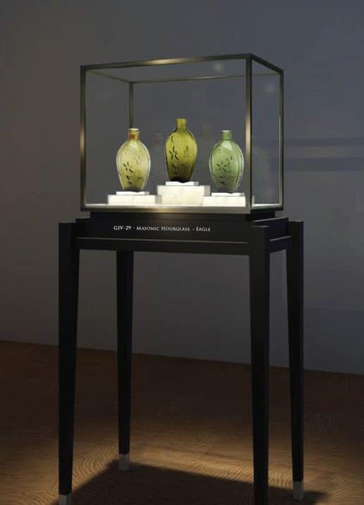 GIV-29 • Hourglass Masonic Flask - FOHBC Virtual Museum of Historical ...