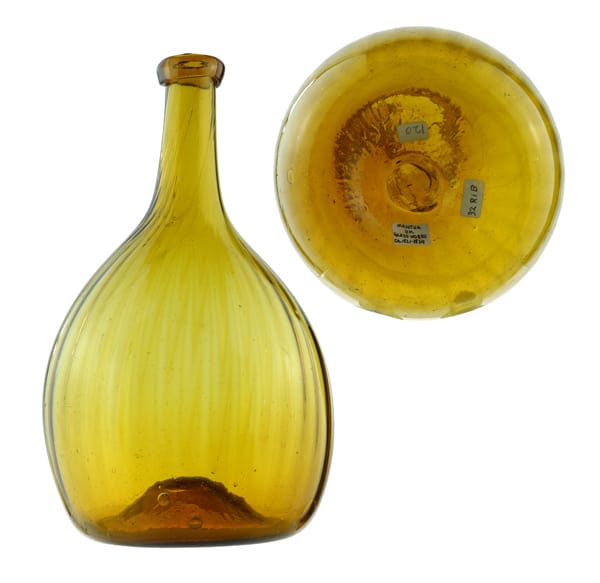 Mantua 32 Rib Flask - FOHBC Virtual Museum of Historical Bottles and Glass