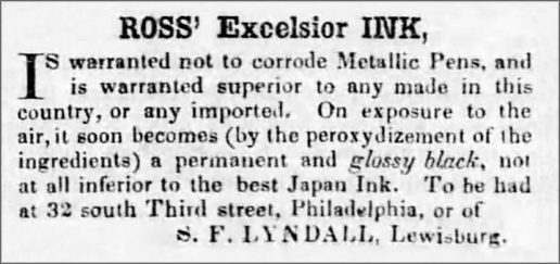 Ross’s Excelsior Ink – FOHBC Virtual Museum of Historical Bottles and Glass