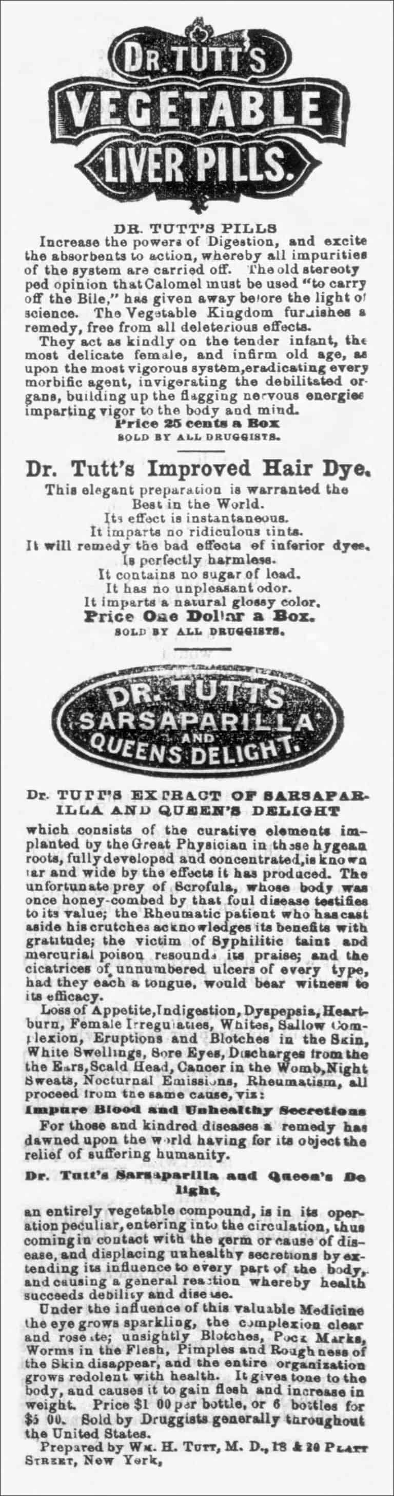 Dr. Tutt’s Sarsaparilla & Queens Delight – FOHBC Virtual Museum of ...
