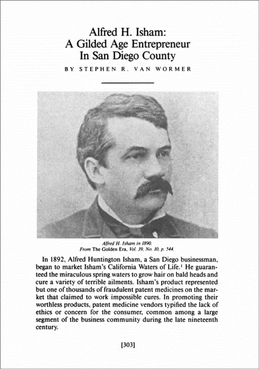Isham’s California Waters of Life – FOHBC Virtual Museum of Historical ...